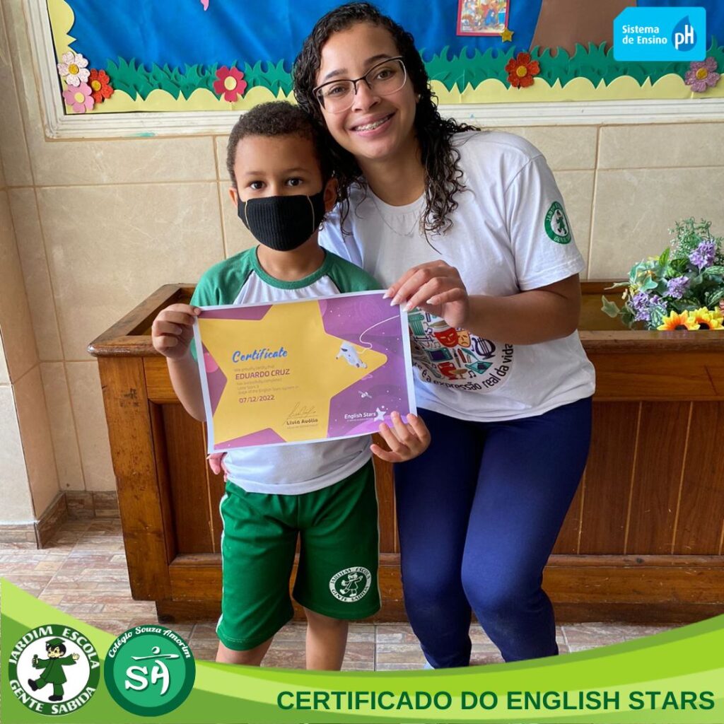 CERTIFICADO DO ENGLISH STARS – Centro Educacional Souza Amorim